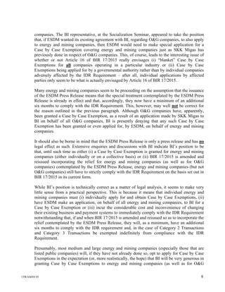 Rethinking the IDR Requirement As It Applies to Energy Mining O&G ...