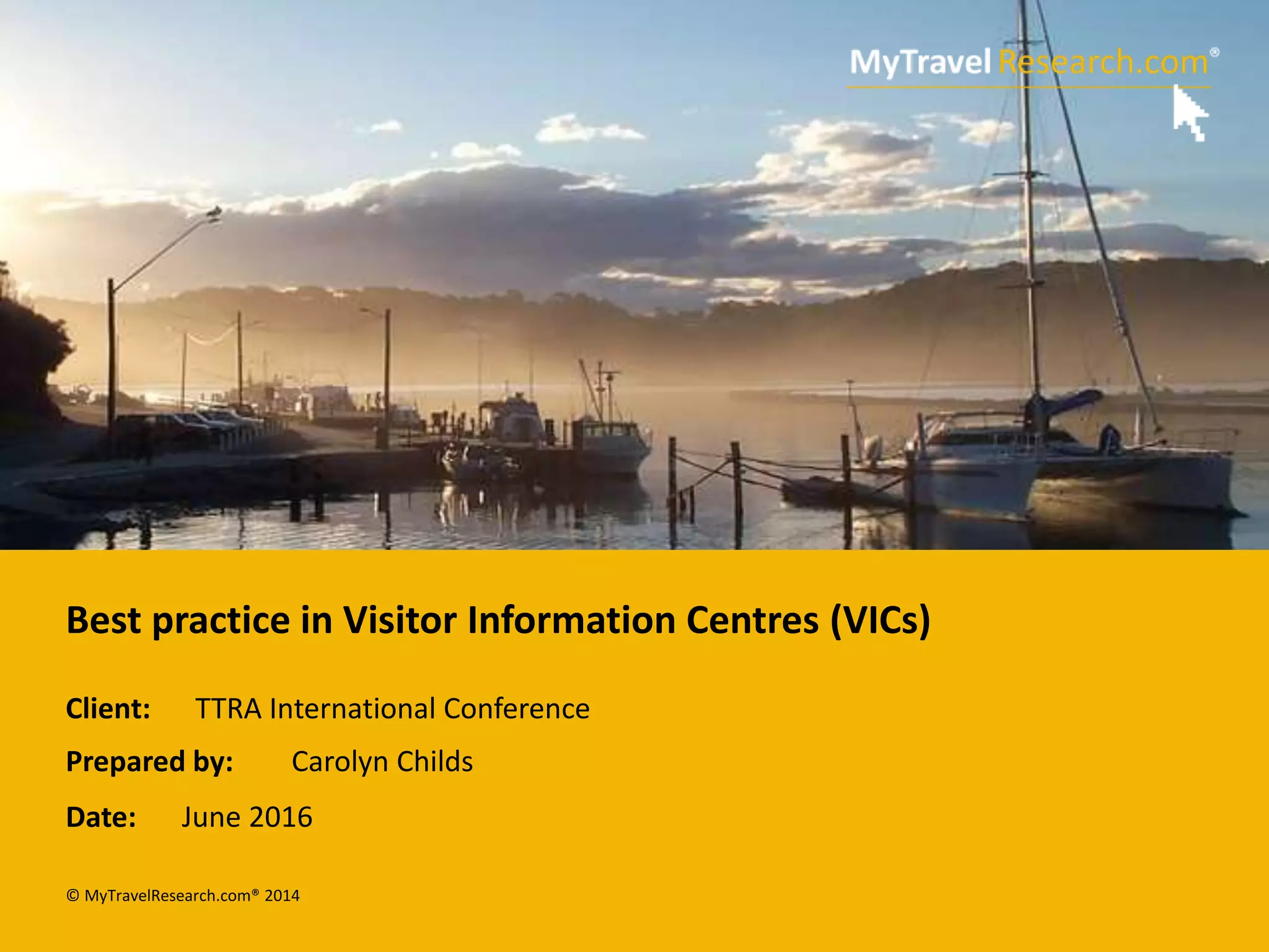 Rethinking Welcome (Visitor Information) Centers - New Guidelines | PPTX