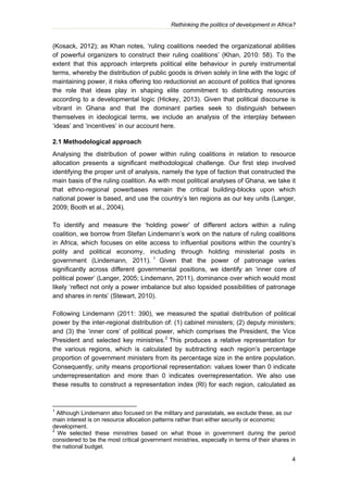 Rethink the politics of development in Africa? how the political ...