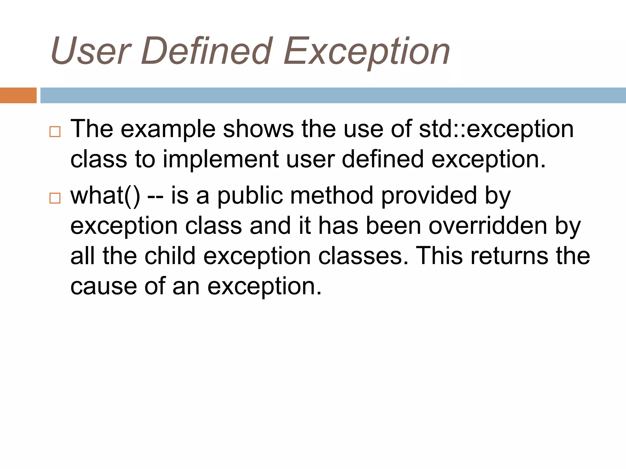 Rethrowing exception- JAVA | PPT