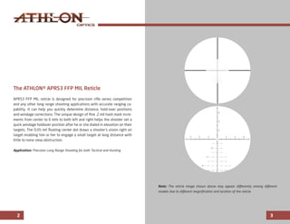 Reticle | manual | athlon | aprs3 | ffp | mil | PDF