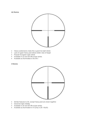 Reticles Catalog SWAROVSKI | Optics Trade | PDF | Arms & Ammunition ...