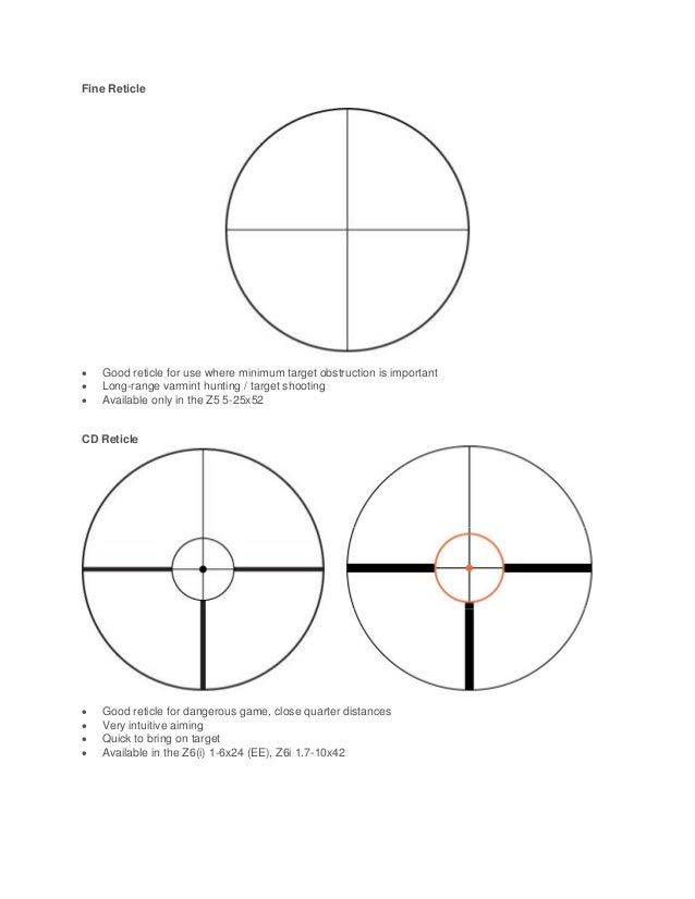 Reticles Catalog SWAROVSKI | Optics Trade
