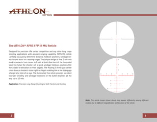 Reticle Manual Athlon Cronus APRS FFP IR MIL Optics Trade | PDF