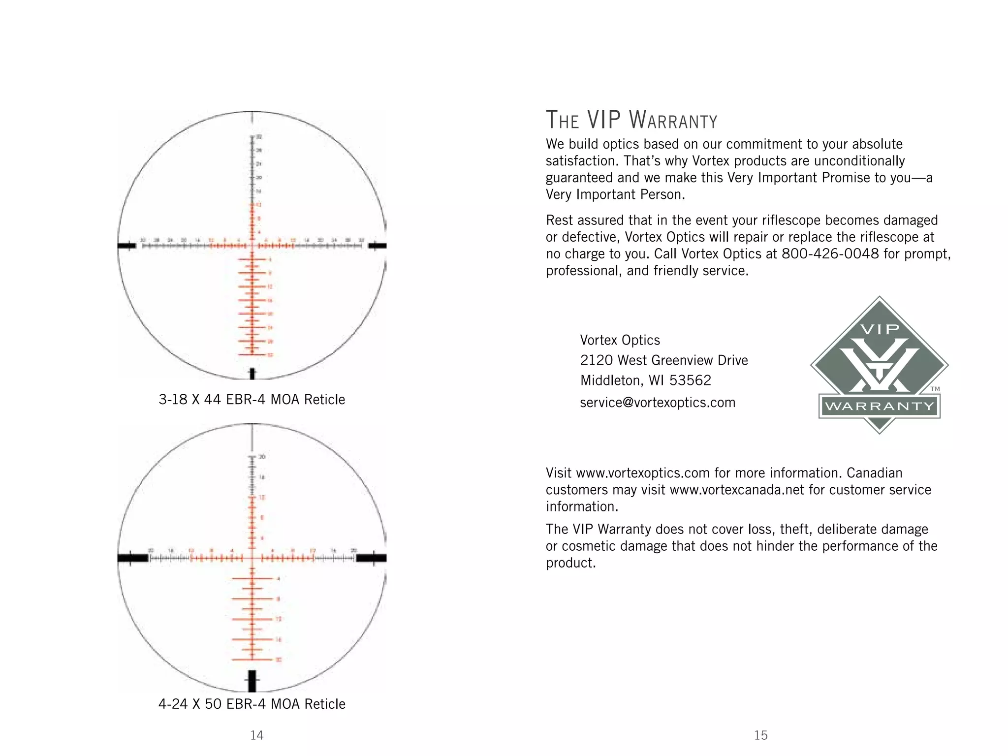 Reticle manual | Vortex EBR-4 MOA | Optics Trade | PDF