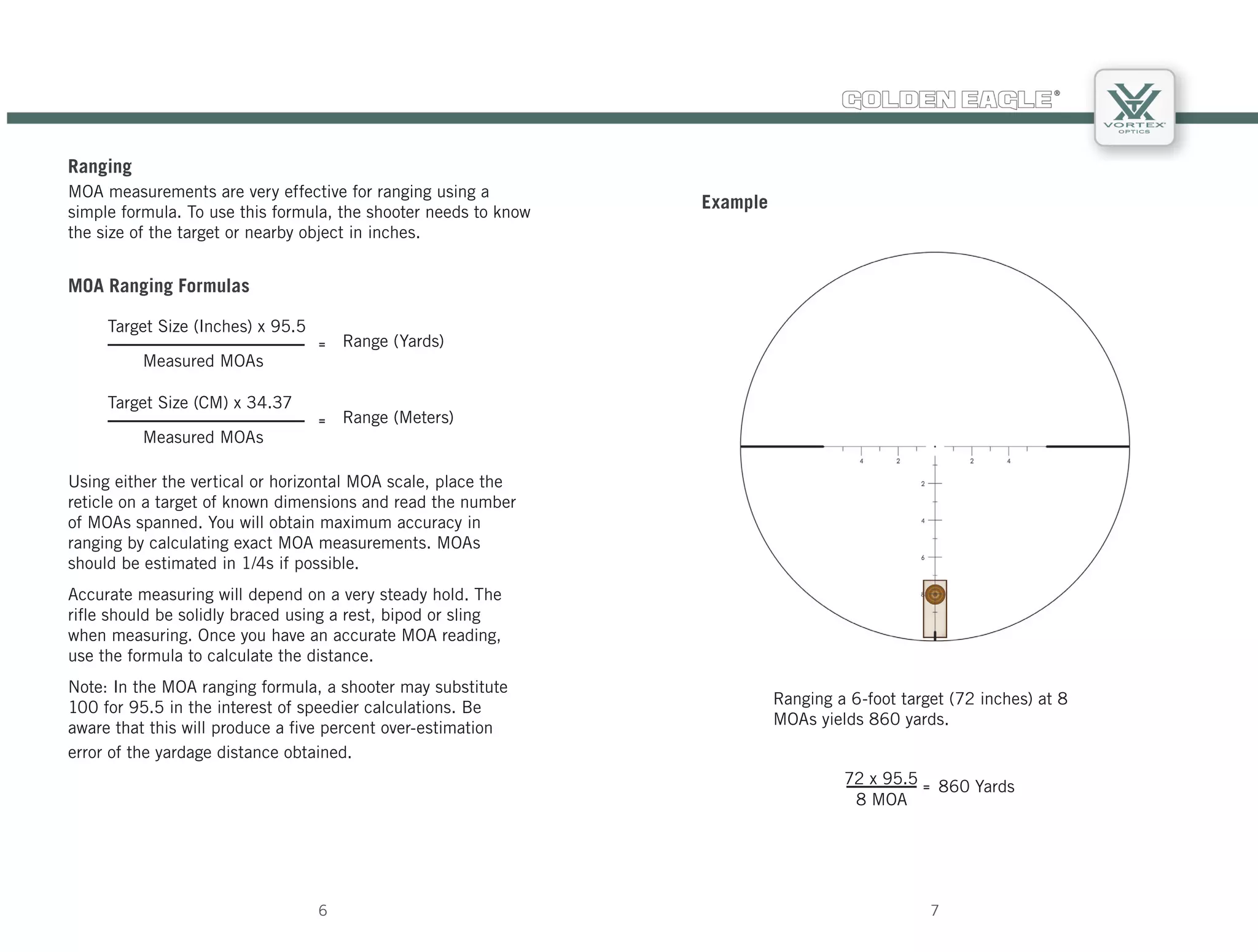 Reticle manual | Vortex Golden Eagle ECR-1 | PDF