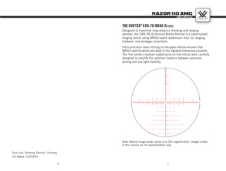 Reticle manual | Vortex Razor HD AMG | EBR-7 MRAD | PDF