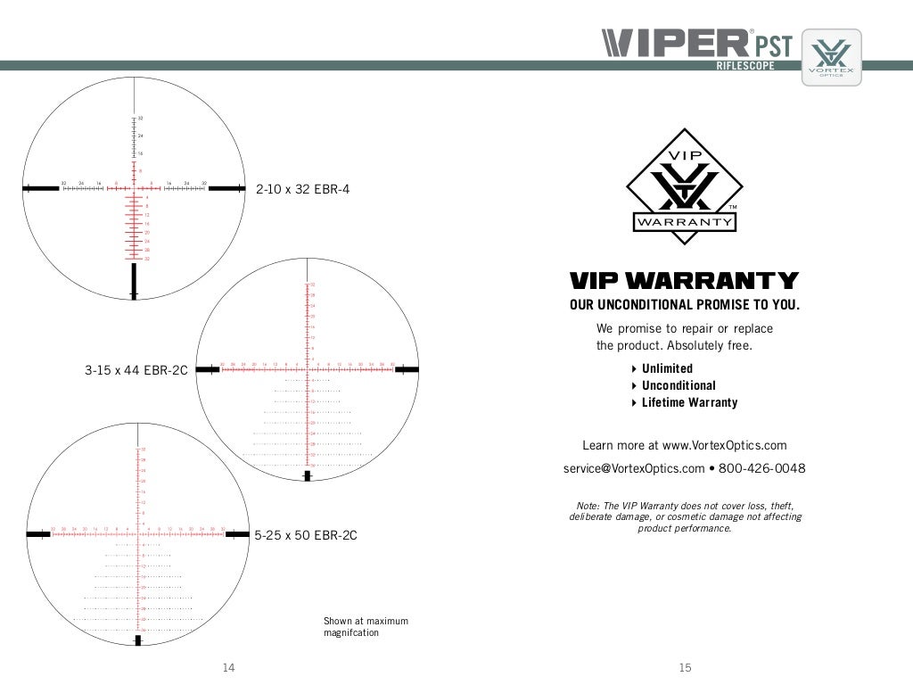 Reticle manual | Vortex Viper PST Gen II EBR-MOA