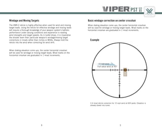 Reticle manual | Vortex Viper PST Gen II VMR-2MRAD | PDF