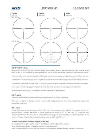 Reticles Catalog | Delta Optical Stryker HD 4.5-30x56 | Optics Trade | PDF