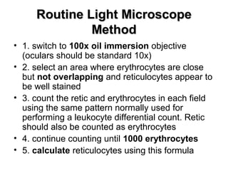 Reticulocyte count | PPT