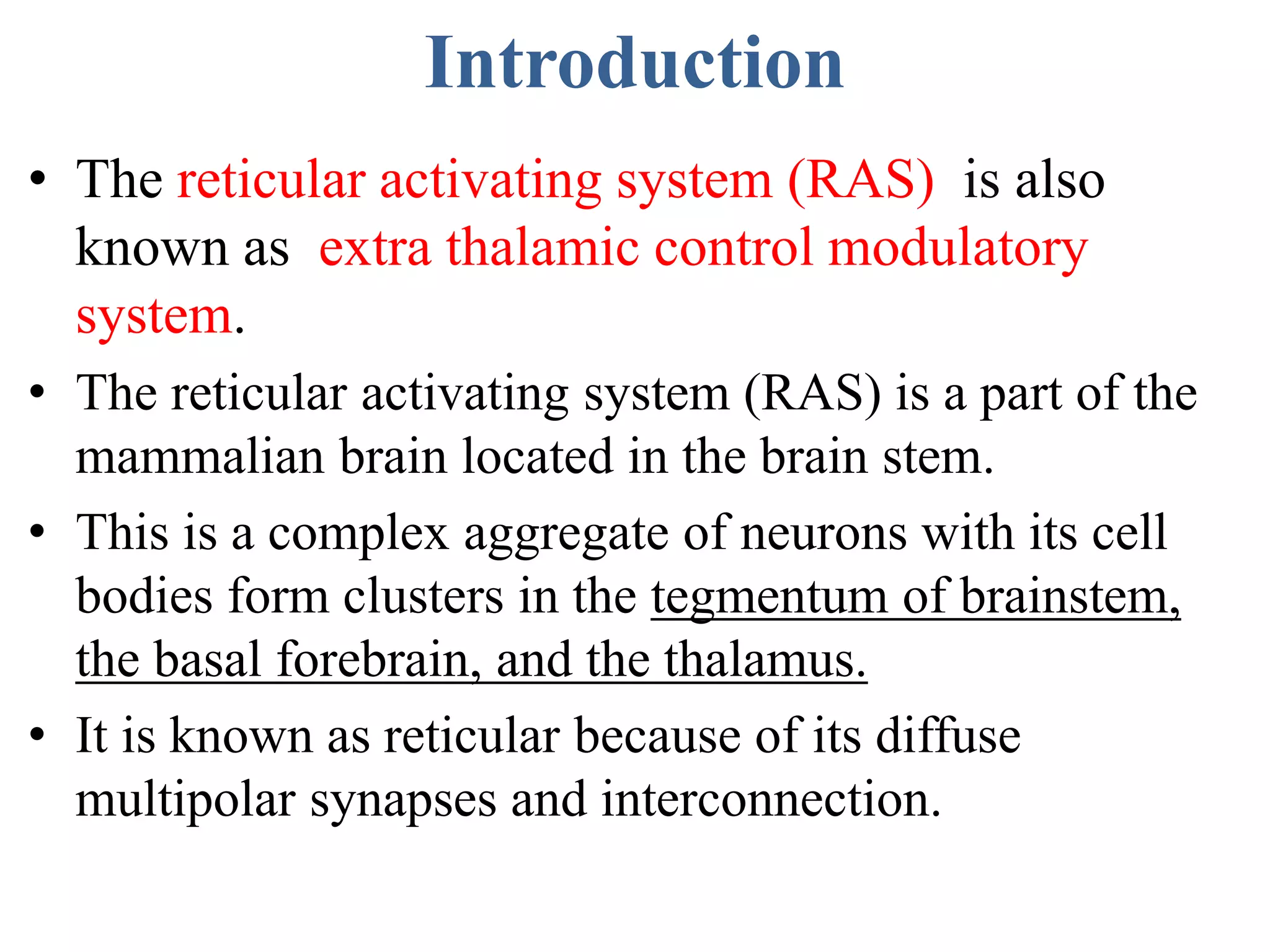 Reticular activating system | PPTX