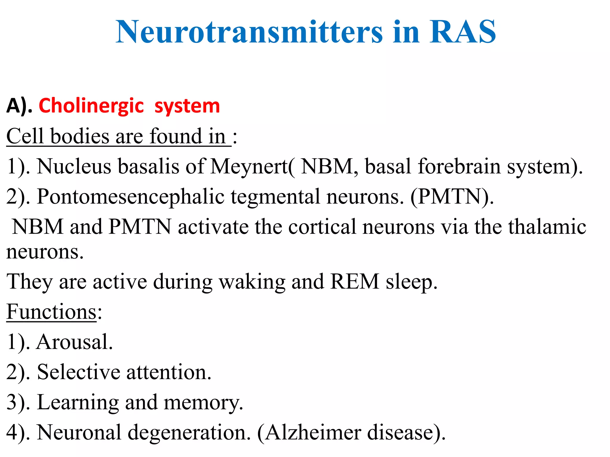 Reticular activating system | PPTX