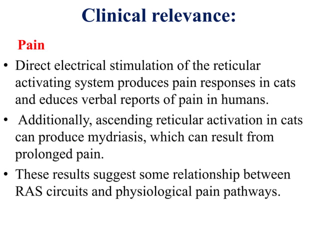 Reticular activating system | PPTX | Brain and Nervous System Disorders ...