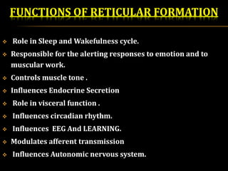 Reticular formation | PPTX