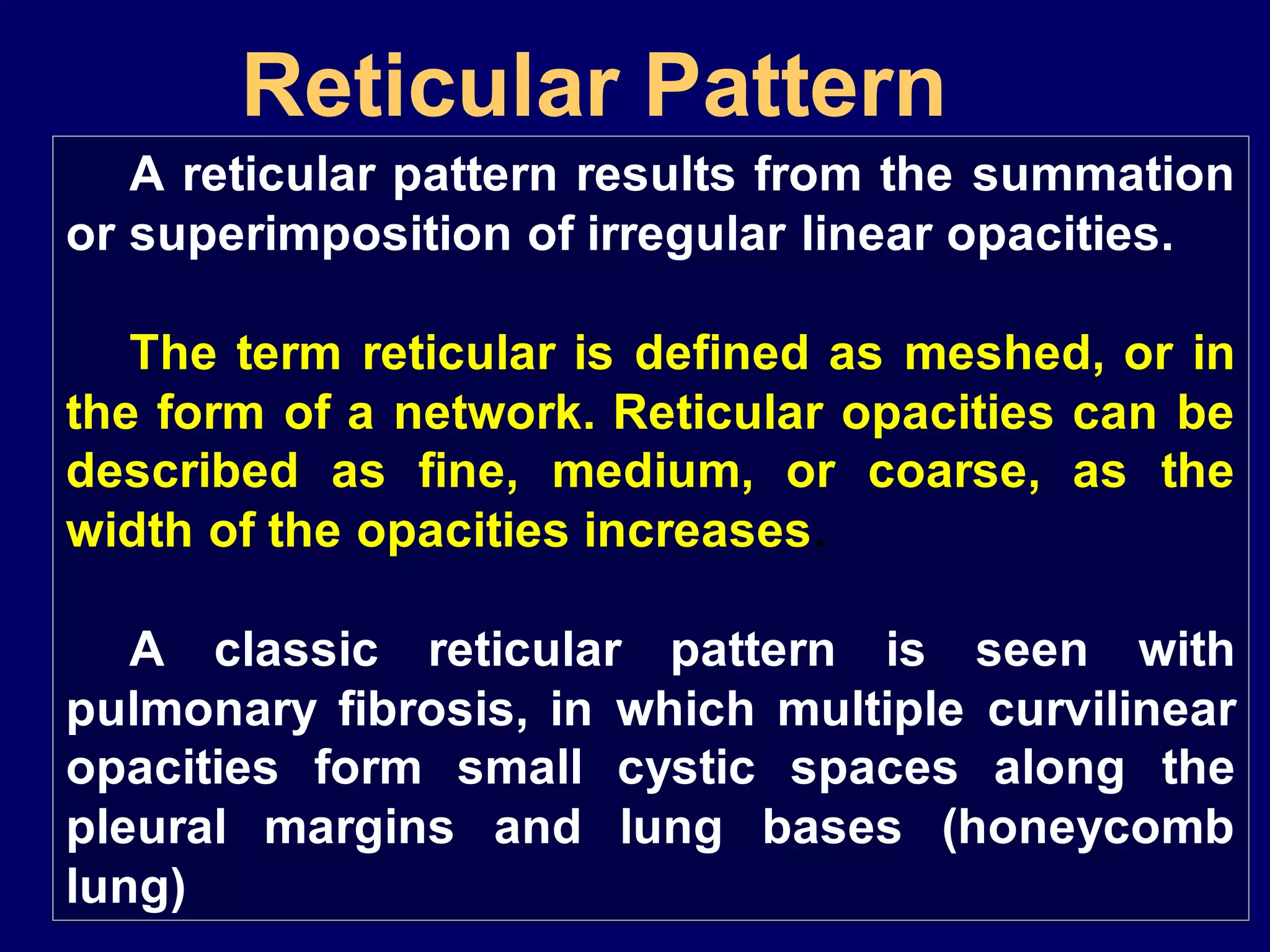 Reticular pattern | PDF