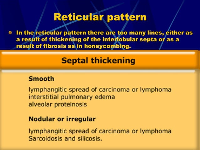 Reticular pattern | PDF | Lung and Respiratory Health | Diseases and ...