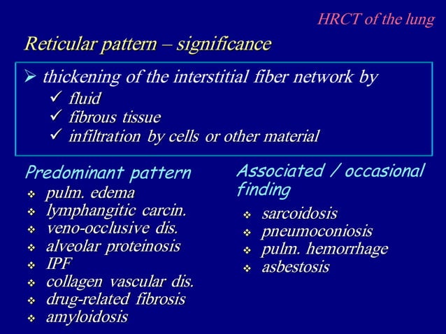 Reticular pattern | PDF | Lung and Respiratory Health | Diseases and ...