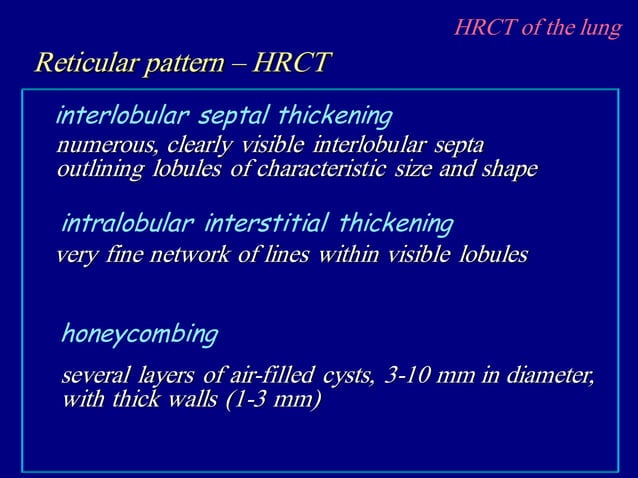 Reticular pattern | PDF | Lung and Respiratory Health | Diseases and ...