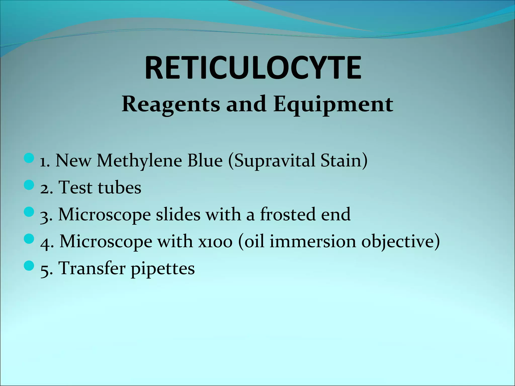 Reticulocyte count | PPT