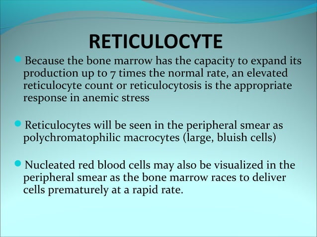 Reticulocyte count | PPT | Free Download