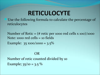 Reticulocyte count | PPT