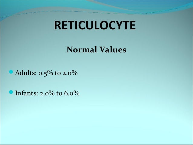 Reticulocyte Count Calculation