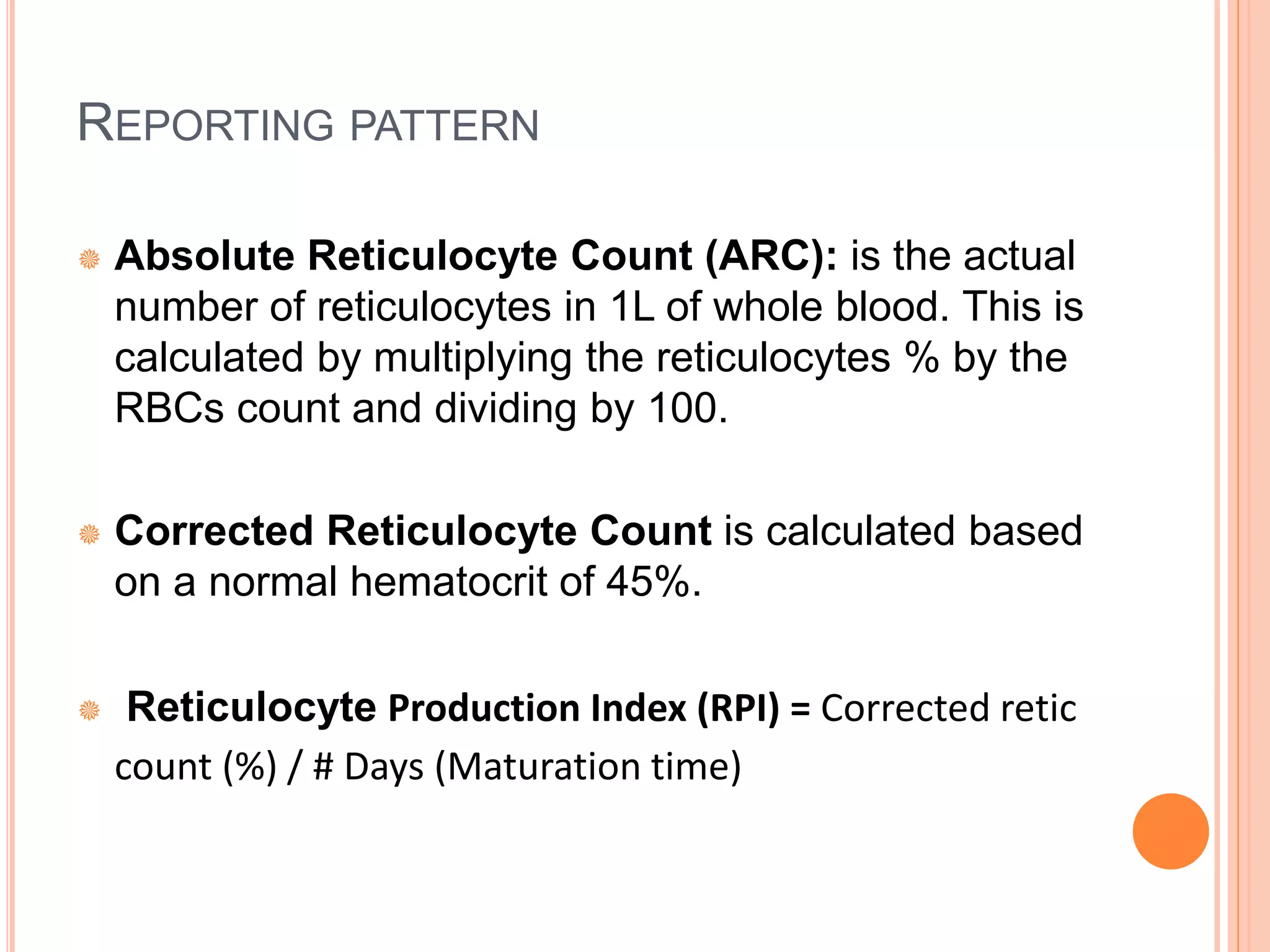 Reticulocyte count | PPTX