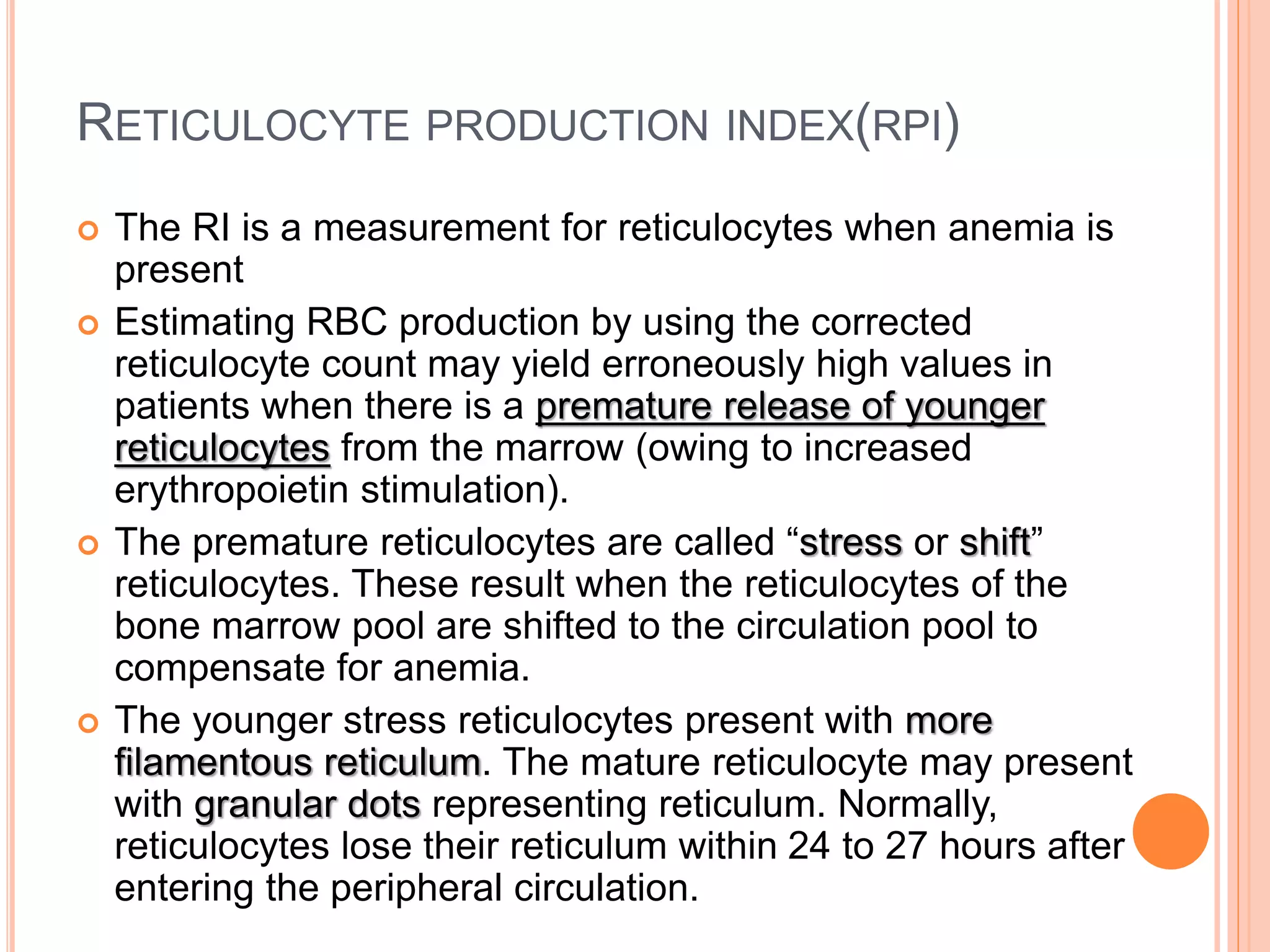 Reticulocyte count | PPTX