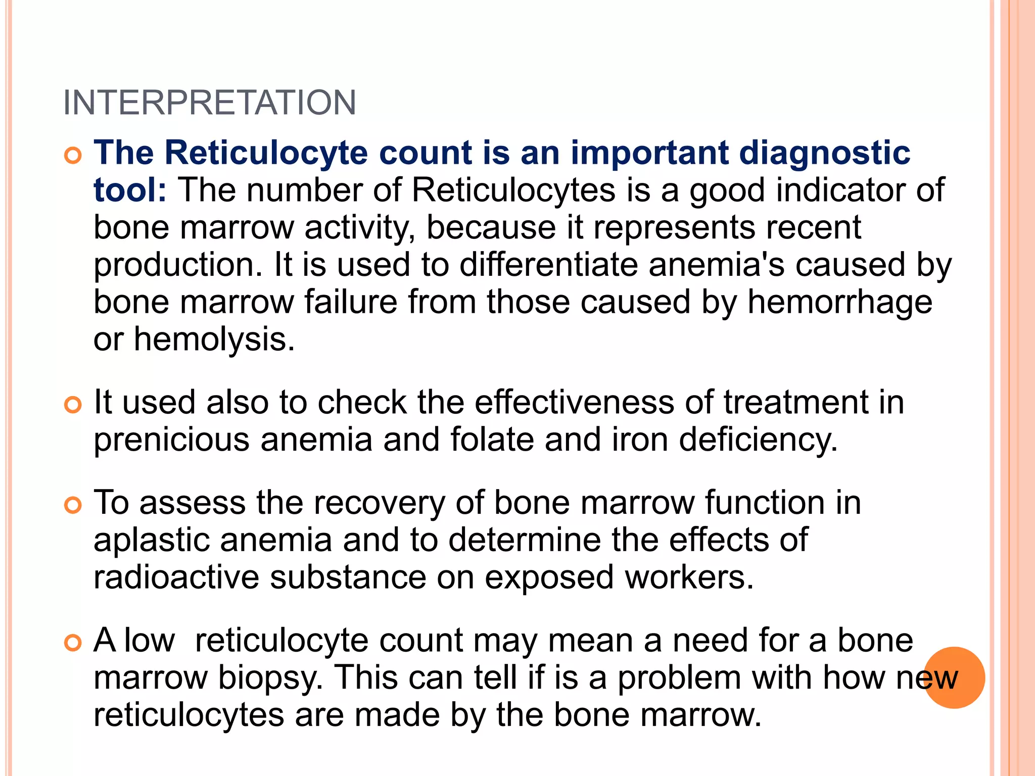 Reticulocyte count | PPTX