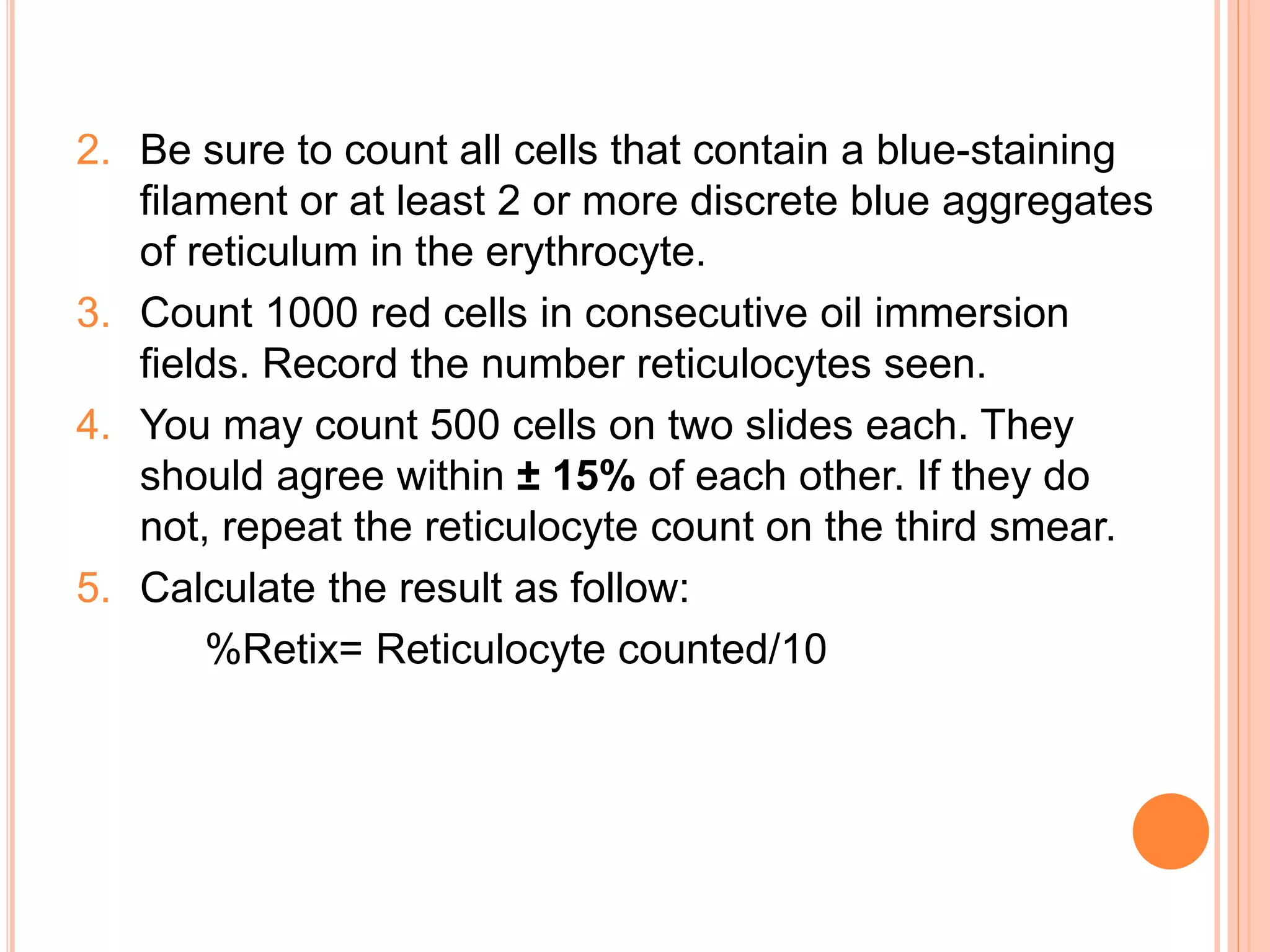 Reticulocyte count | PPTX