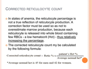 Reticulocyte count | PPTX