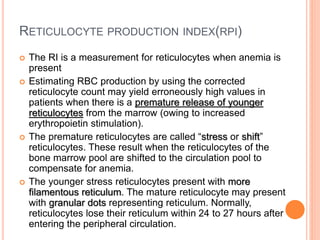 Reticulocyte count | PPTX