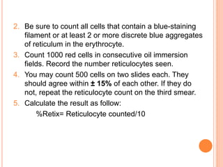 Reticulocyte count | PPTX