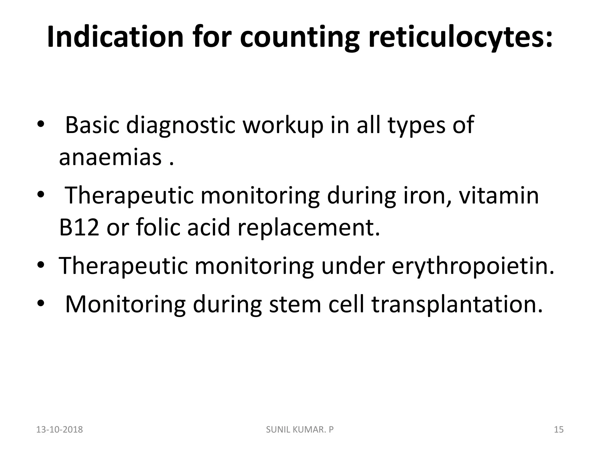 Reticulocyte count | PPTX