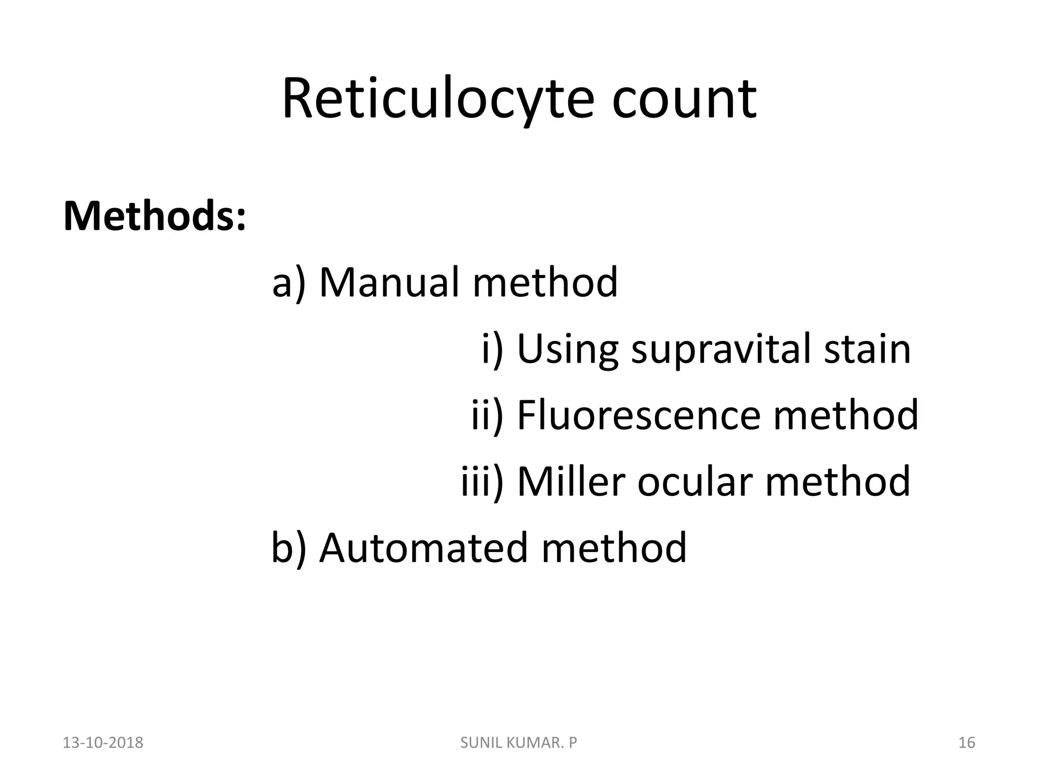 Reticulocyte count | PPTX