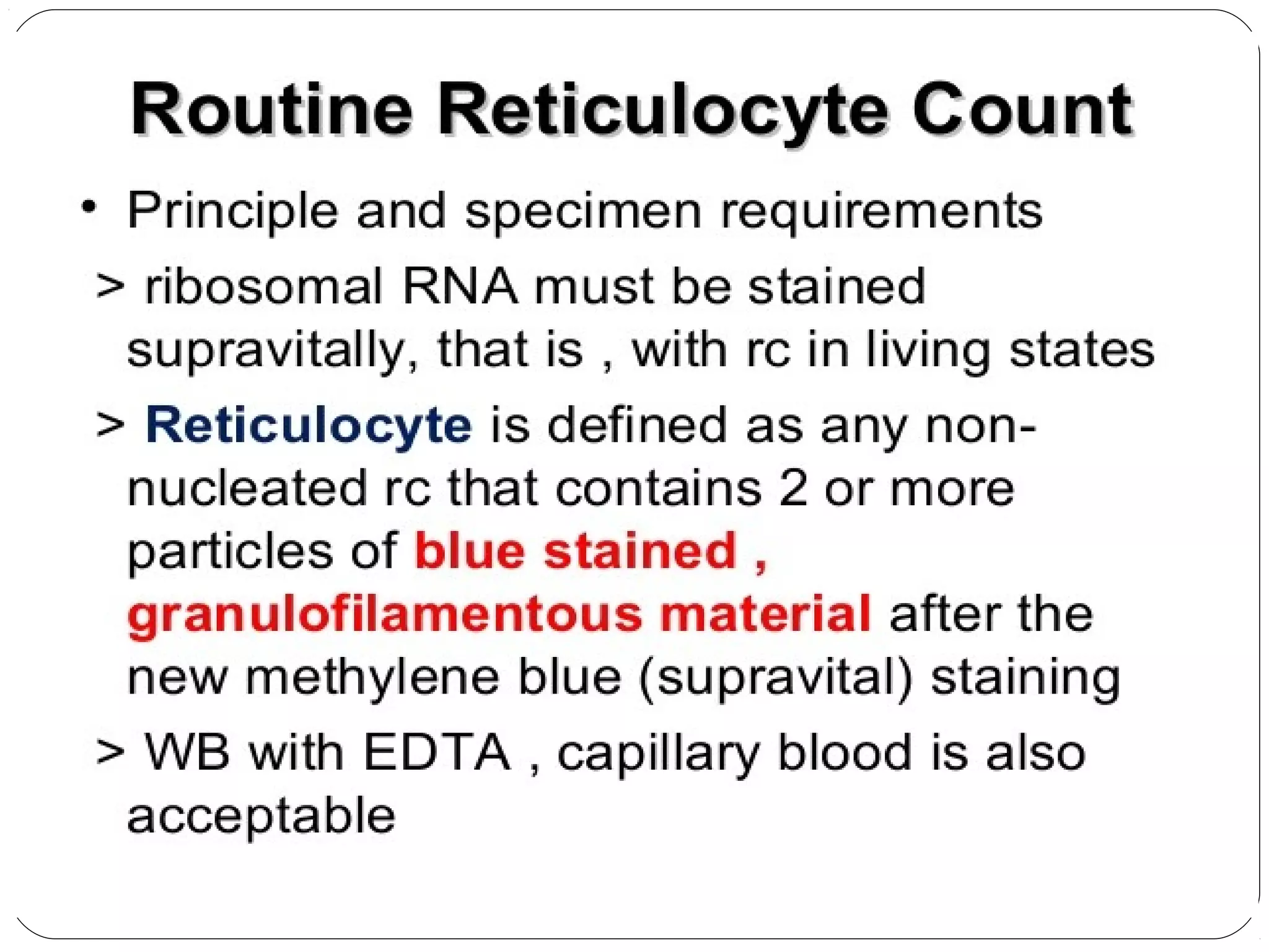 Reticulocytes | PPT