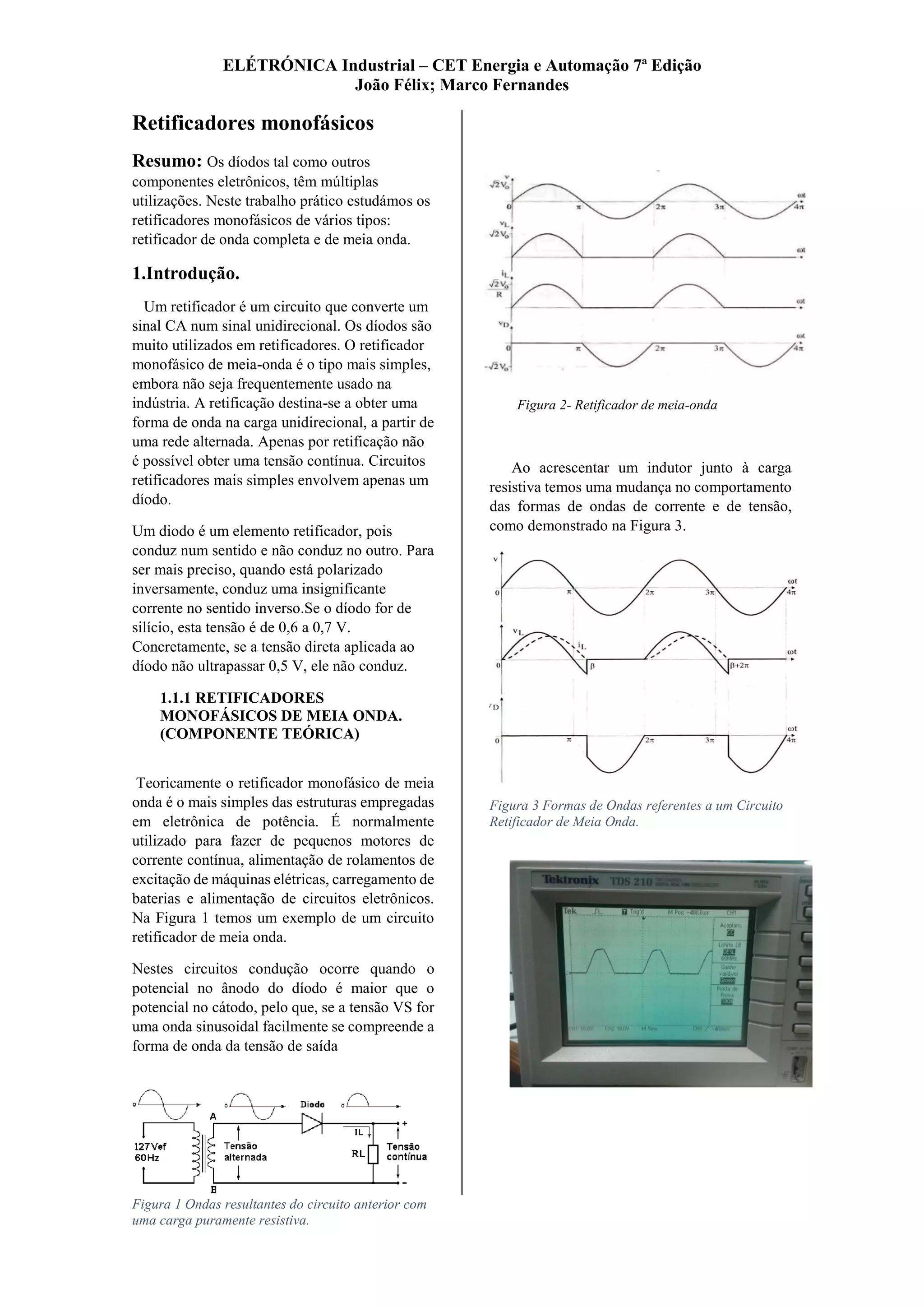 Retificadores monofásicos | PDF