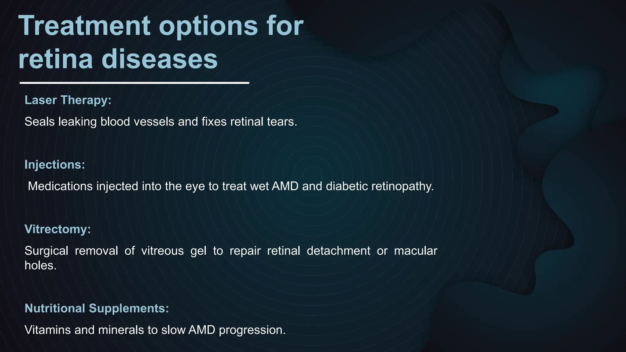 Retina Diseases Early Detection and Advanced Treatment Options | PPTX