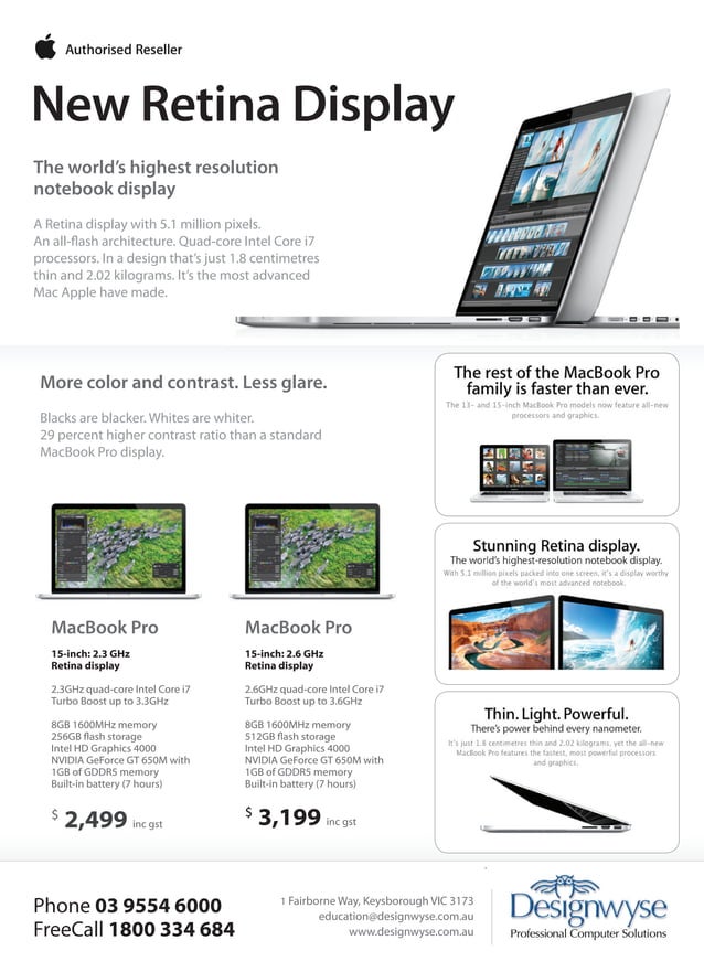 Retina display powerbooks a4 brochure | PDF