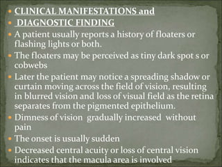 RETINAL%20DETACHMENT.pptx | Eye and Vision Conditions | Diseases and ...