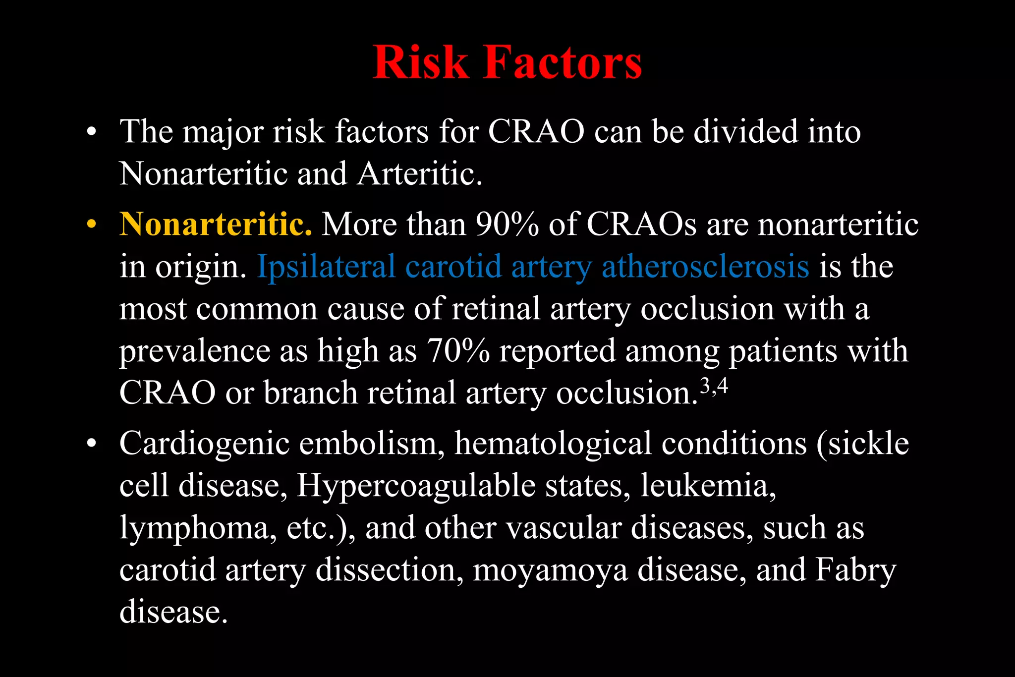 RETINAL ARTERY OCCLUSION , DR SAQUIB | PDF