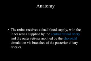 RETINAL ARTERY OCCLUSION , DR SAQUIB | PDF