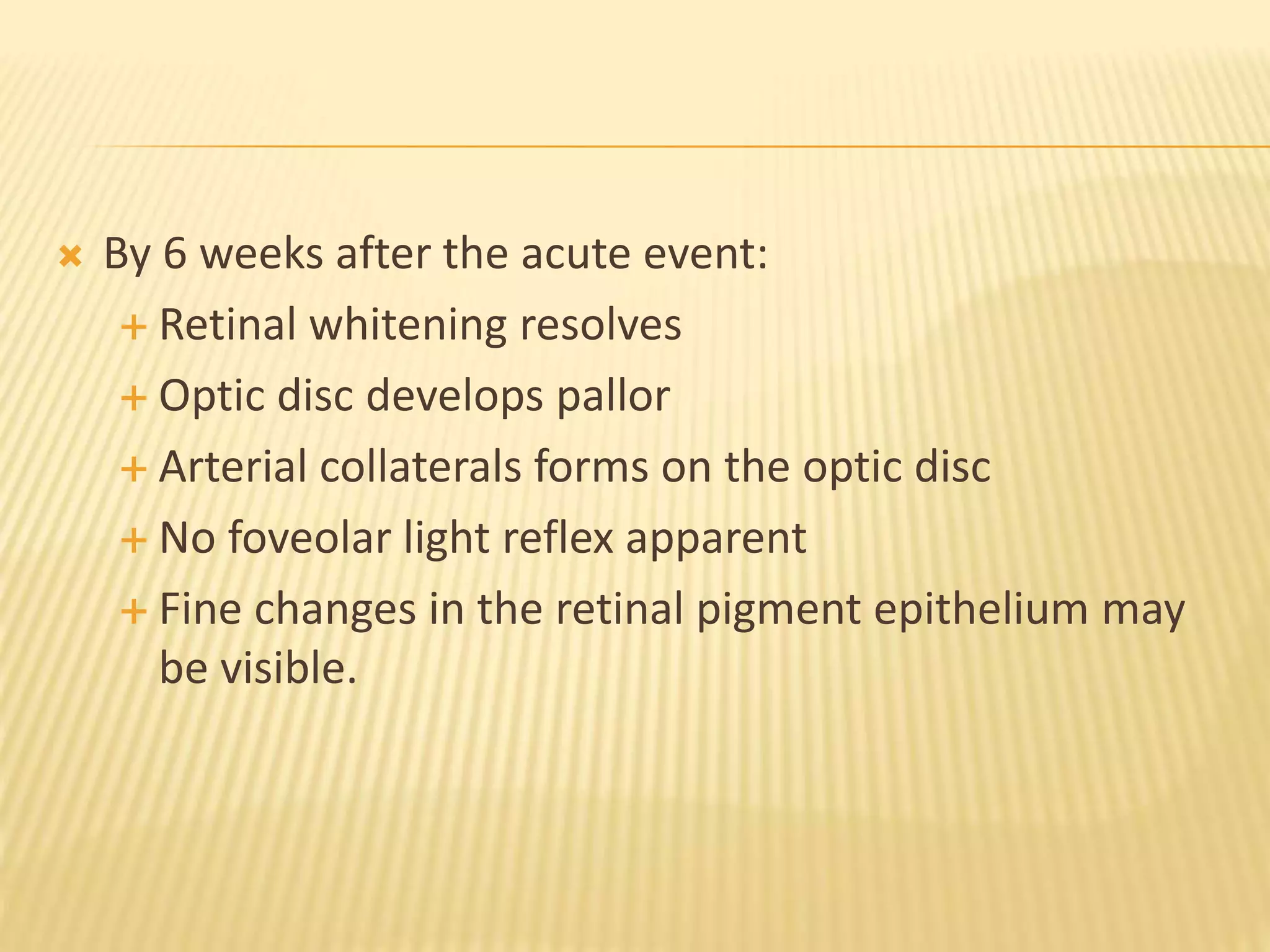 Retinal artery occlusions | PPTX
