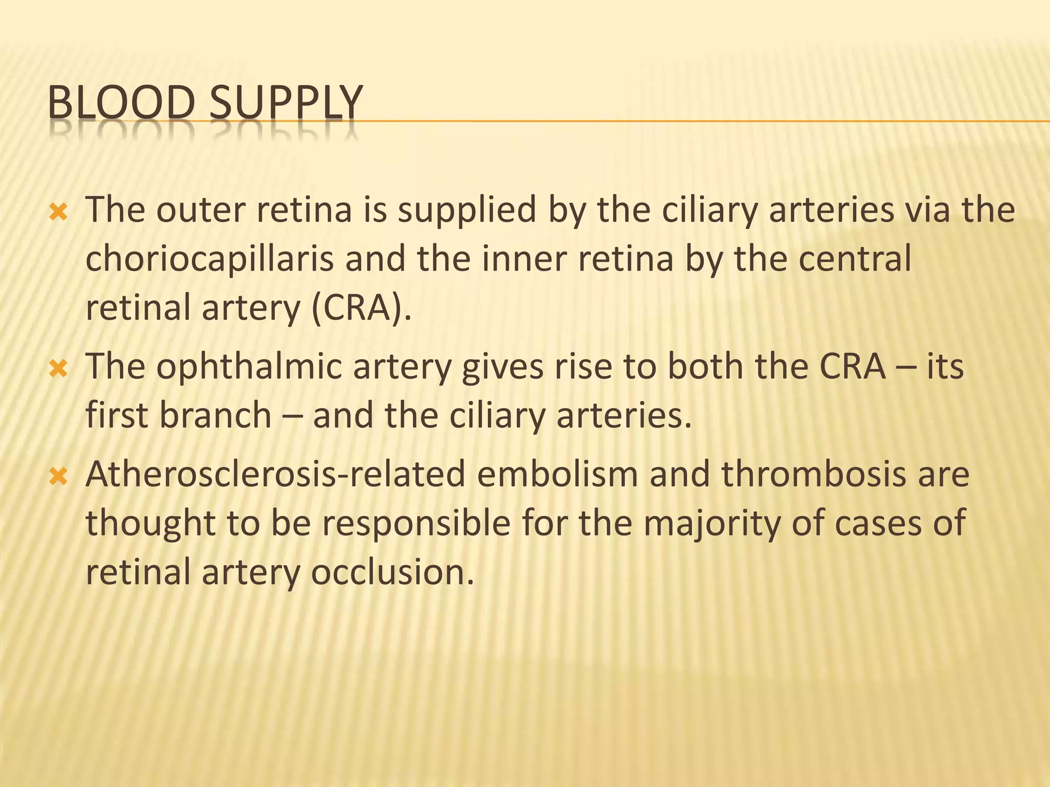Retinal artery occlusions | PPTX