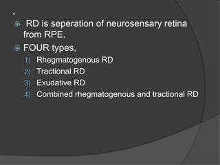 RHEGMATOGENOUS Retinal detachment | PPTX