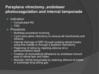 RHEGMATOGENOUS Retinal detachment | PPTX