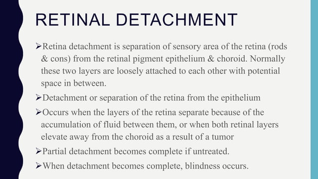 Retinal detachment | PPTX