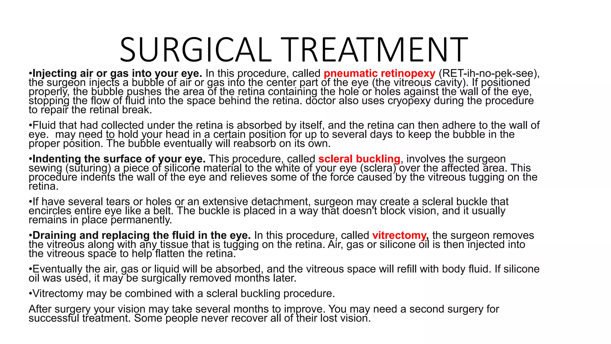Retinal detachment | PPTX