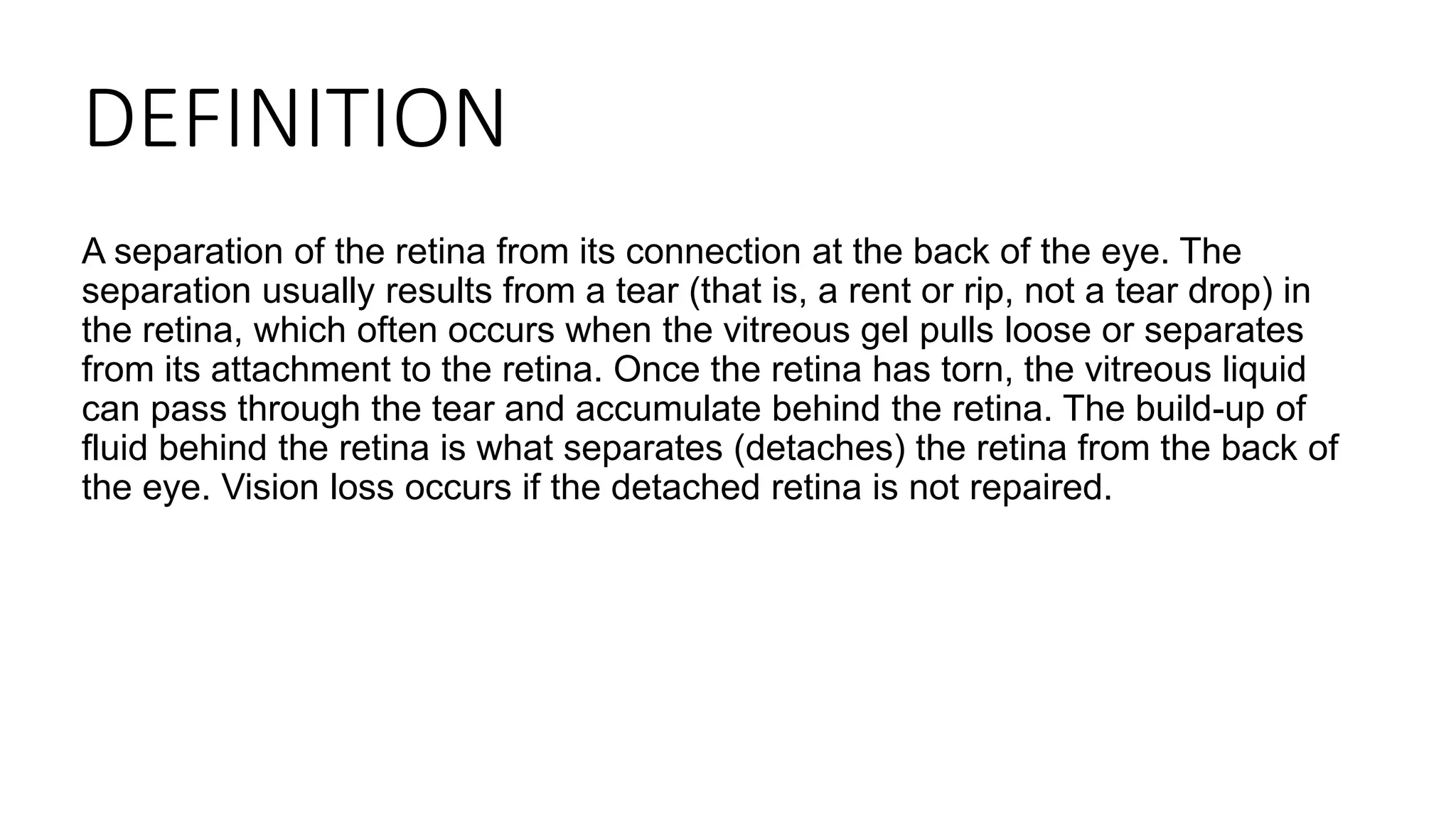 Retinal detachment | PPTX